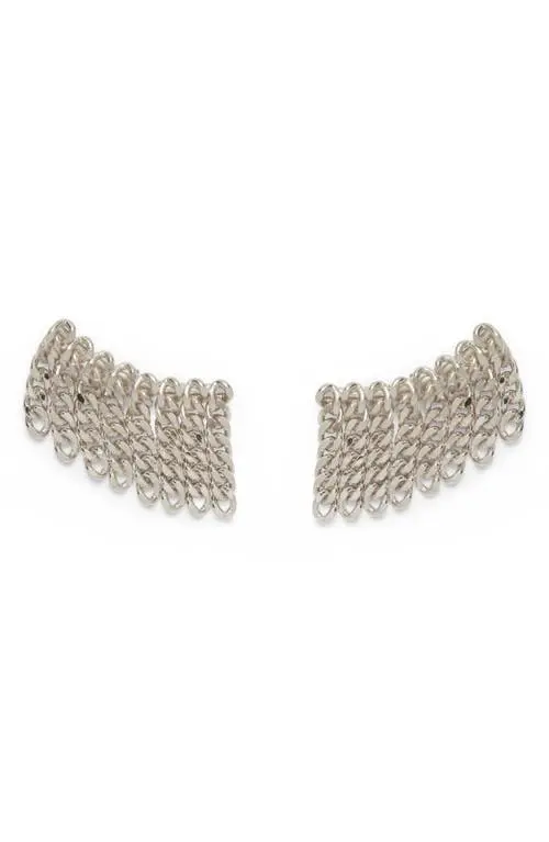 Lady Grey Fringe Earrings - Silver