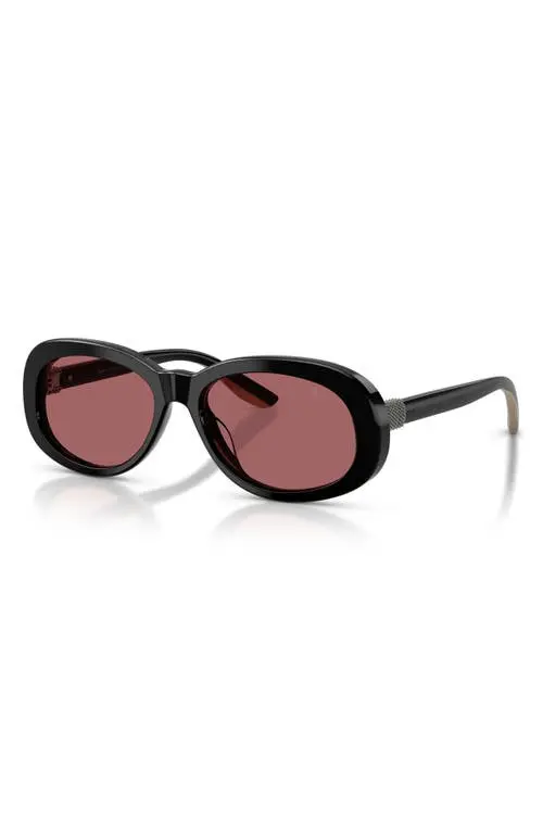 Brunello Cucinelli Oval Sunglasses - Black