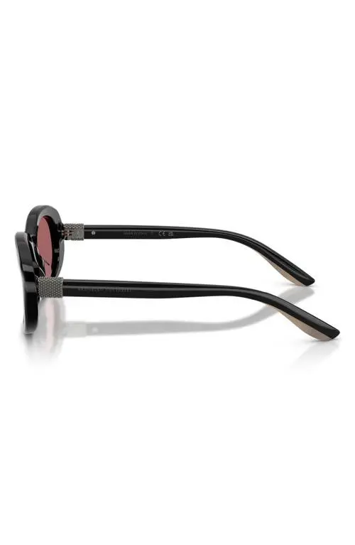 Brunello Cucinelli Oval Sunglasses - Black