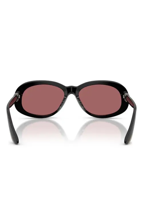 Brunello Cucinelli Oval Sunglasses - Black