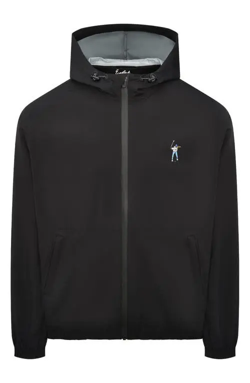 EASTSIDE GOLF Flyweight Hooded Waterproof Rain Jacket - Black