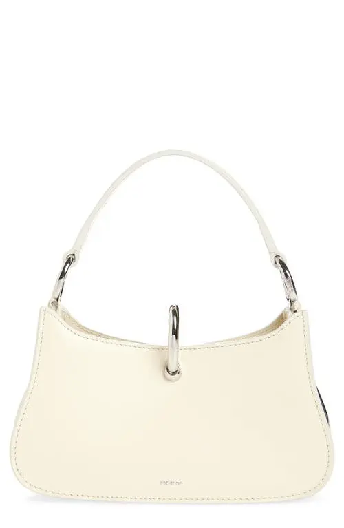 Rabanne Micro Ring Leather Top Handle Bag - Ivory/silver