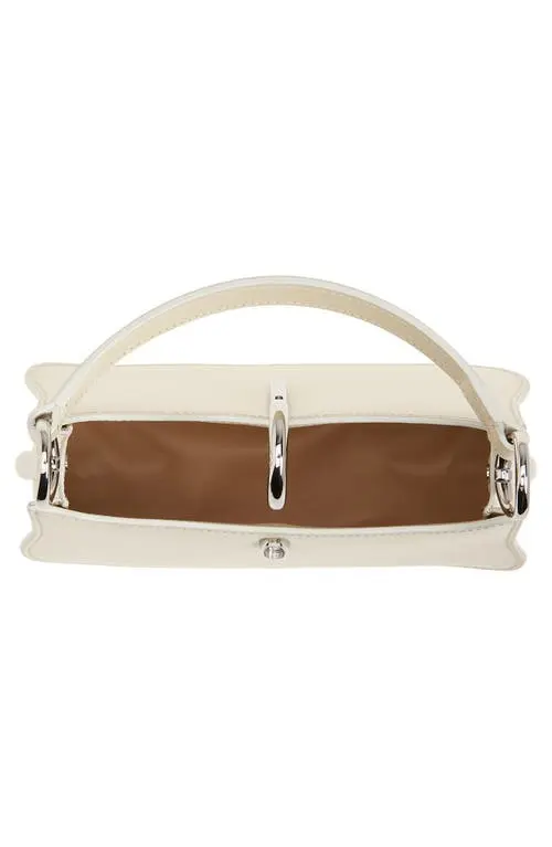 Rabanne Micro Ring Leather Top Handle Bag - Ivory/silver