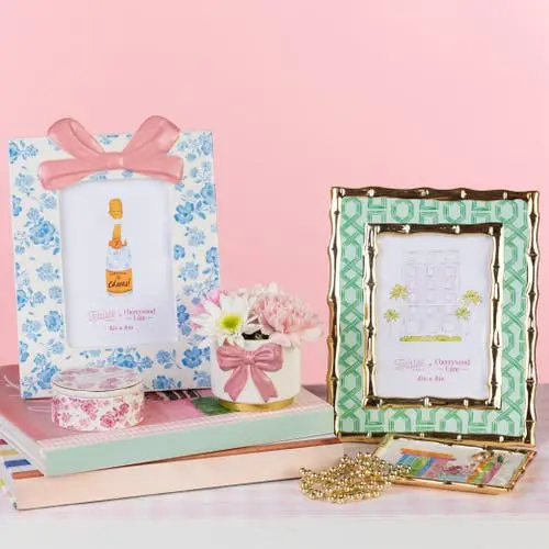 Totalee Gift Floral Photo Frame Ceramic