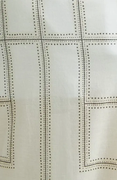 TOTEME Collector Organic Cotton Blend Voile Sarong - Ecru/navy