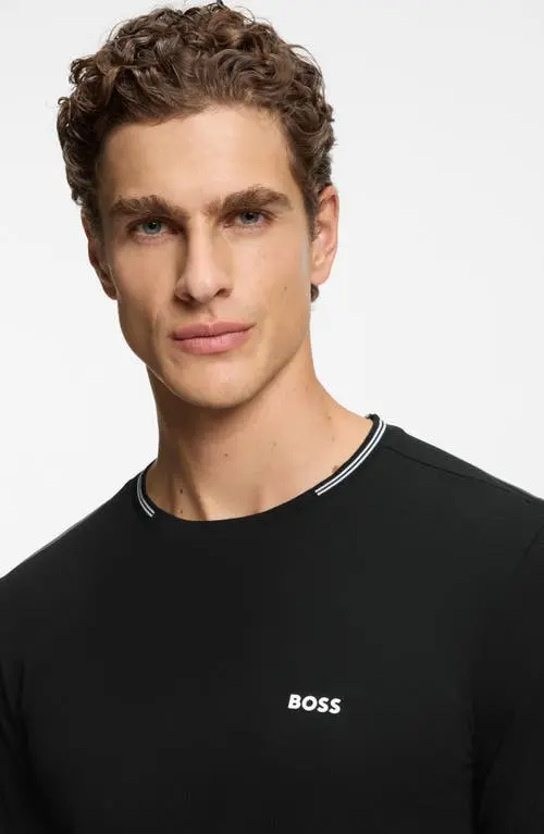 BOSS Taul Tipped Crewneck T-shirt - Black