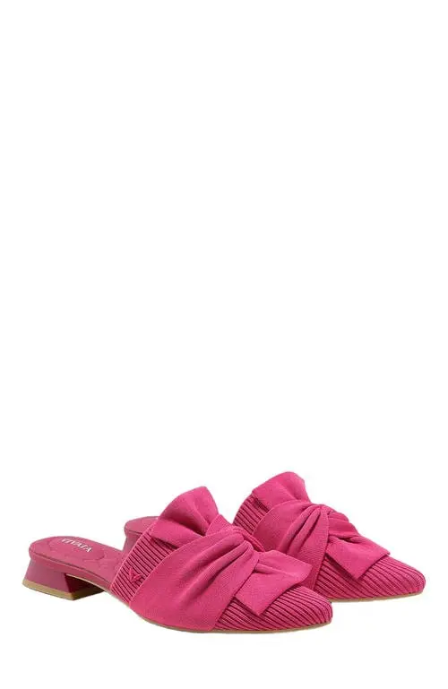 Vivaia Pointed-toe Knot Mule Sandals - Pitaya