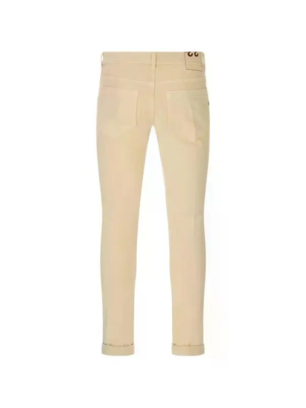 DONDUP Logo Plaque Trousers - Neutrals