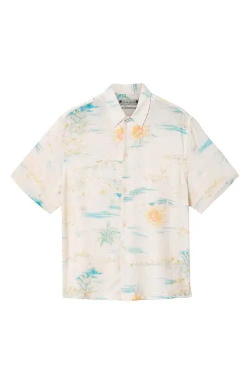 ALLSAINTS Breezer Floral Short Sleeve Button-up Shirt - Candy Yellow