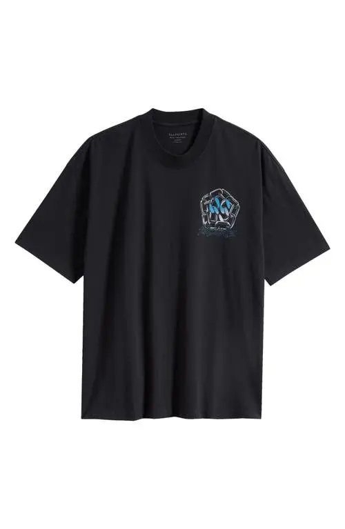 ALLSAINTS Affix Graphic Cotton T-shirt - Washed Black
