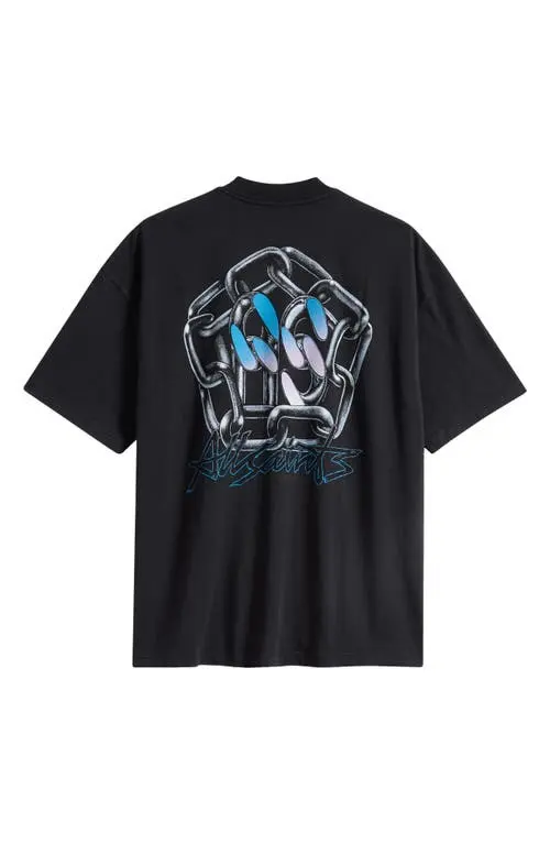 ALLSAINTS Affix Graphic Cotton T-shirt - Washed Black