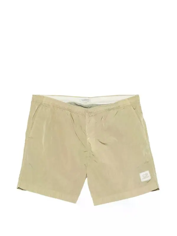 C.P. COMPANY Logo Patch Swim Shorts - Green