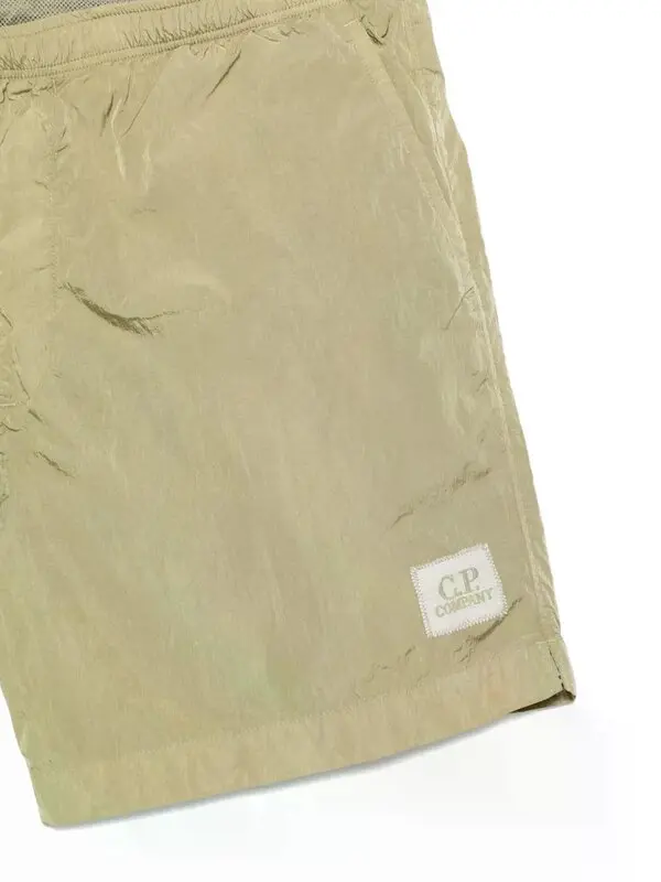 C.P. COMPANY Logo Patch Swim Shorts - Green
