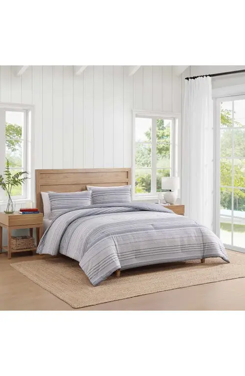 Tommy Hilfiger Bold Stripe Texture Cotton Percale Comforter & Shams Set
