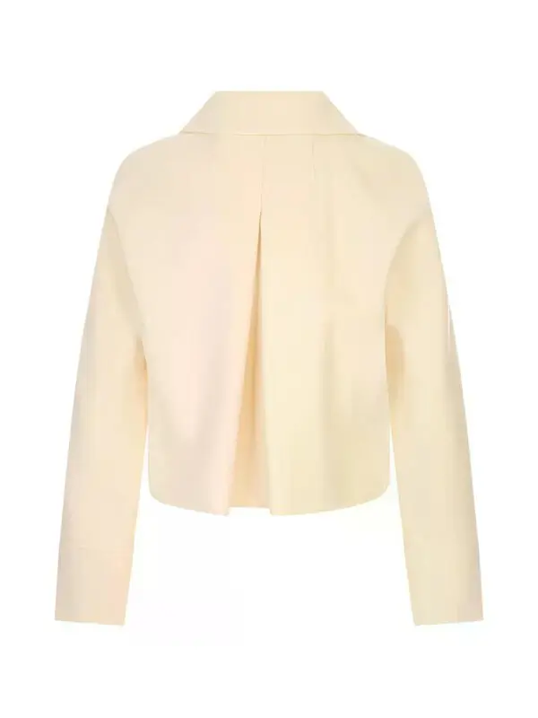 Max Mara Cropped Jacket With Pleat Detail - Neutrals