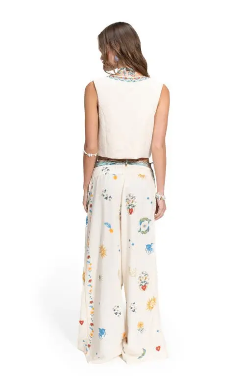 Agua Bendita Janis Solstice Wide Leg Cover-up Pants