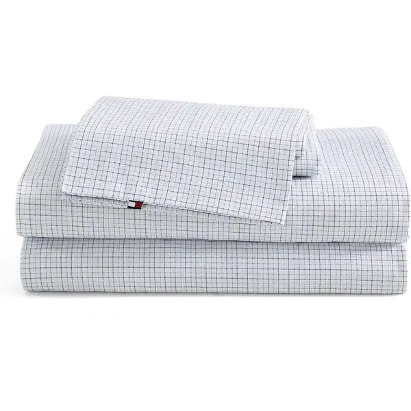Tommy Hilfiger New England Plaid Cotton Percale Sheet Set - Blue
