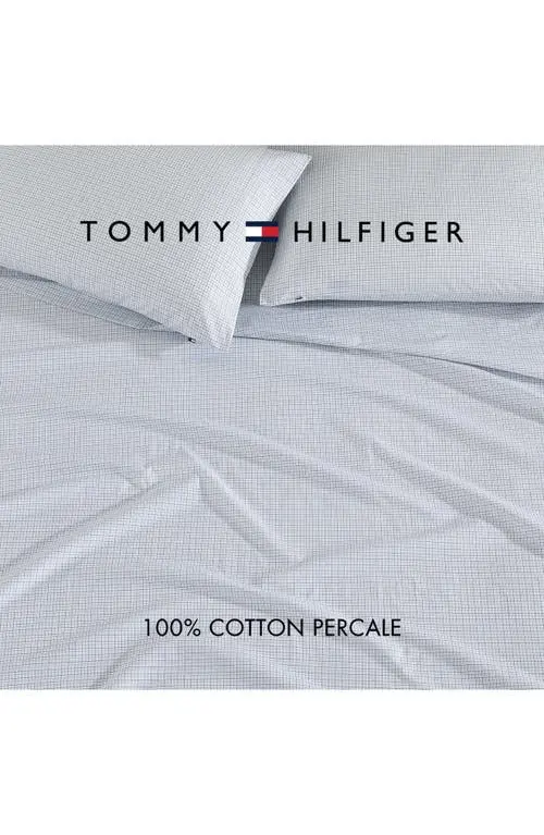 Tommy Hilfiger New England Plaid Cotton Percale Sheet Set - Blue