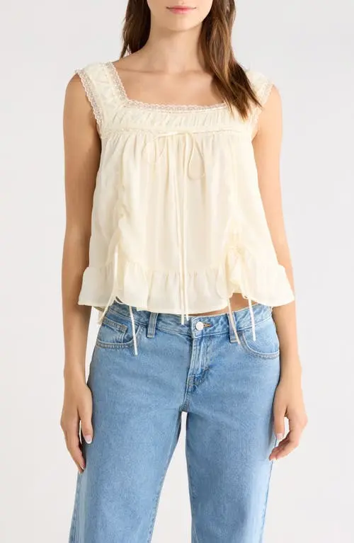 Princess Polly Elusia Lace Trim Ruched Top