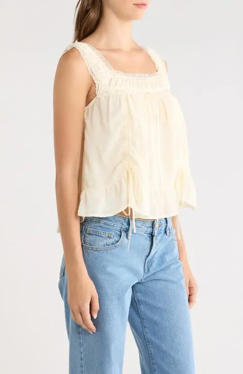 Princess Polly Elusia Lace Trim Ruched Top