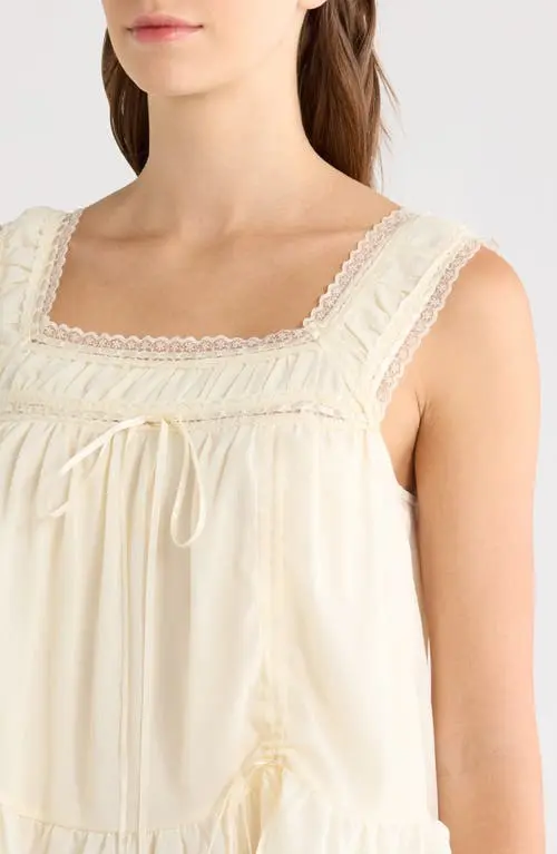 Princess Polly Elusia Lace Trim Ruched Top