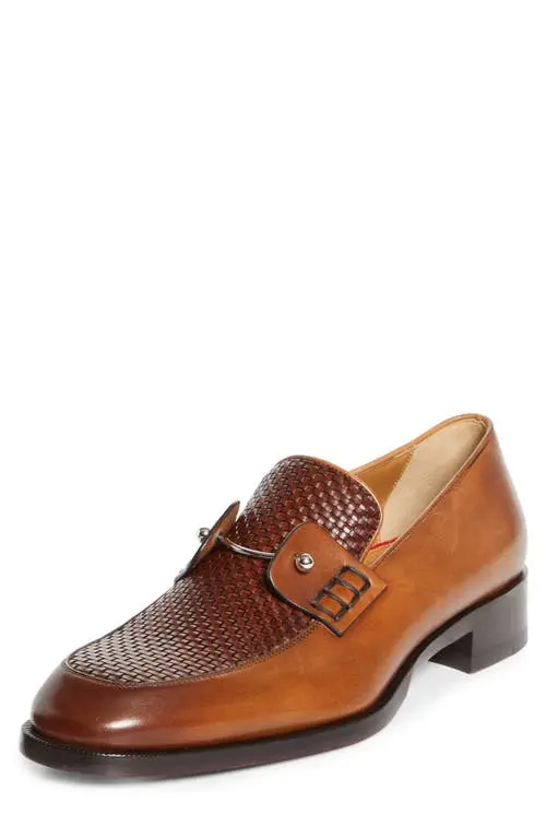 CHRISTIAN LOUBOUTIN Chambelimoc Woven Loafer - Bwi3-havane