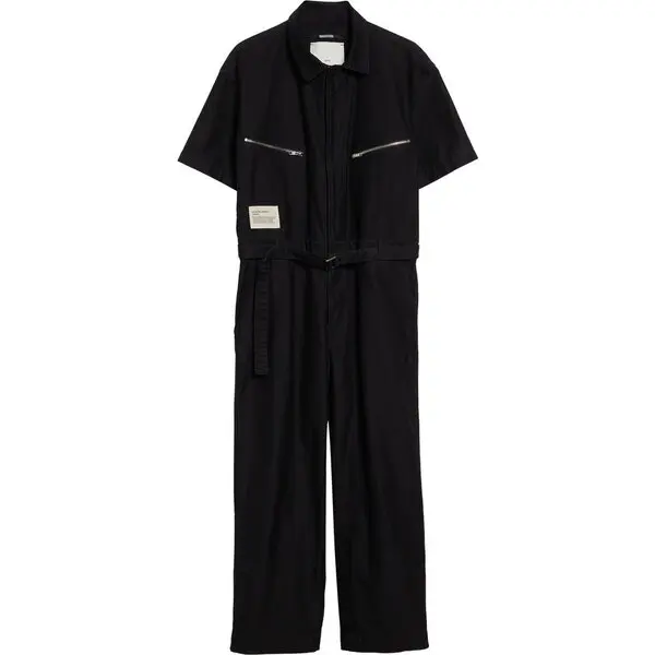 SONG FOR THE MUTE X Birkenstock Rebel Washed Drill Jumpsuit - Black