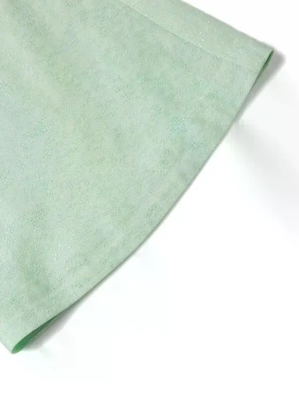 Shanghai Tang Jacquard Blouse With Gold-tone Buttons - Green