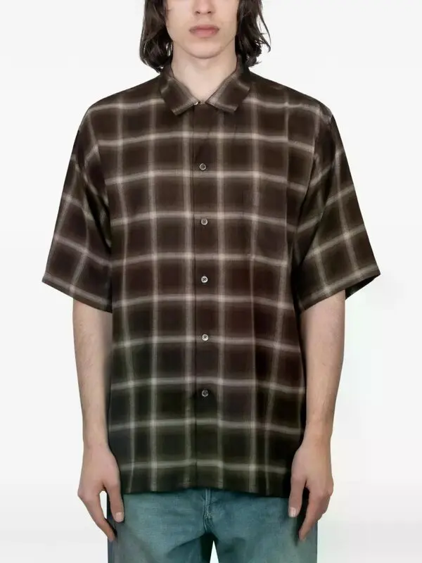 STEIN Check-pattern Oversized Shirt