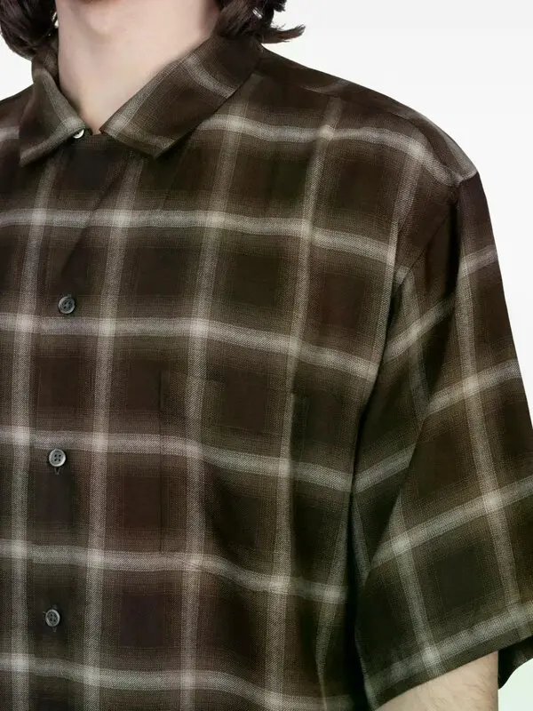 STEIN Check-pattern Oversized Shirt