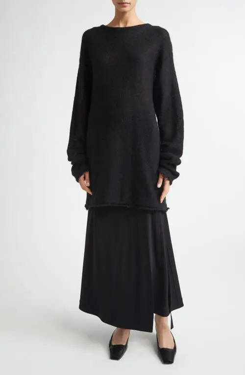 TOTEME Silk & Cotton Jersey Wrap Skirt - Black