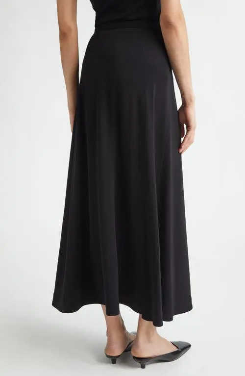 TOTEME Silk & Cotton Jersey Wrap Skirt - Black