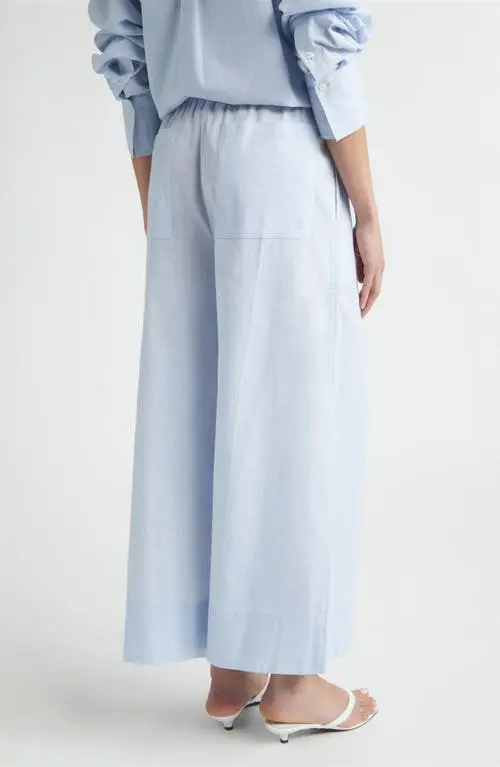 TOTEME Cotton & Linen Wide Leg Pants