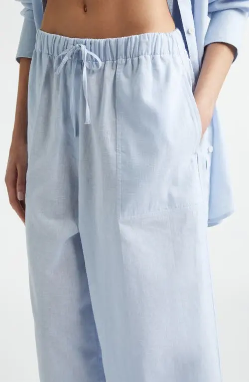 TOTEME Cotton & Linen Wide Leg Pants