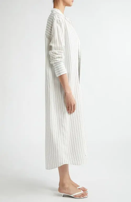 TOTEME Stripe Long Sleeve Tunic Shirtdress