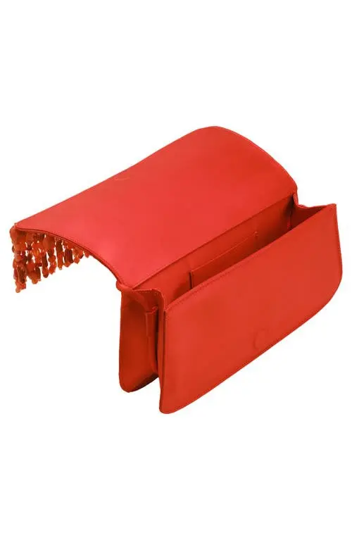 Cult Gaia Idalia Embellished Satin Shoulder Bag - Canyon