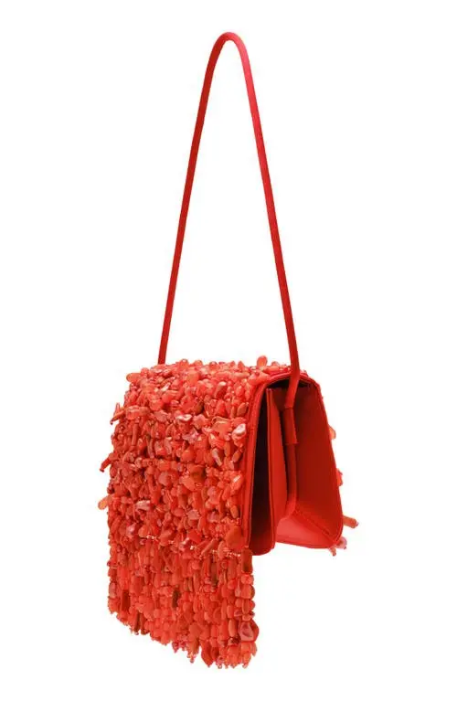 Cult Gaia Idalia Embellished Satin Shoulder Bag - Canyon