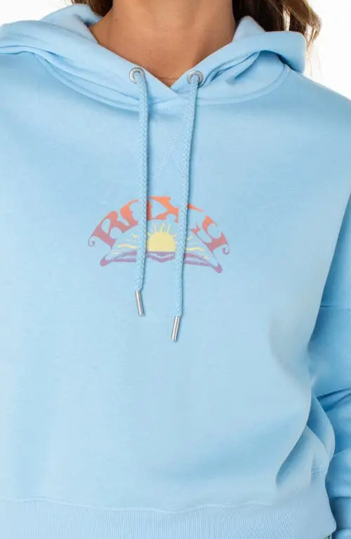 Roxy Breakwater Fleece Graphic Hoodie - Airy Blue