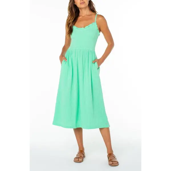 Roxy Downriver Midi Dress - Spring Bud