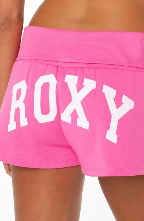 Roxy Foldover Waist Shorts - Shocking Pink