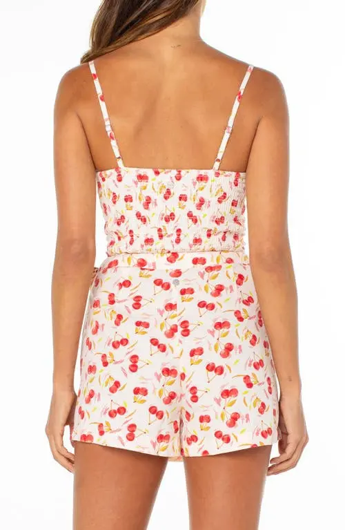 Roxy Island Sun Button-up Crop Tank - Hibiscus