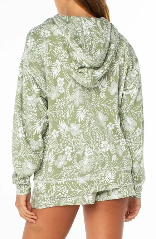Roxy Printed Modal-blend Hoodie - Sage