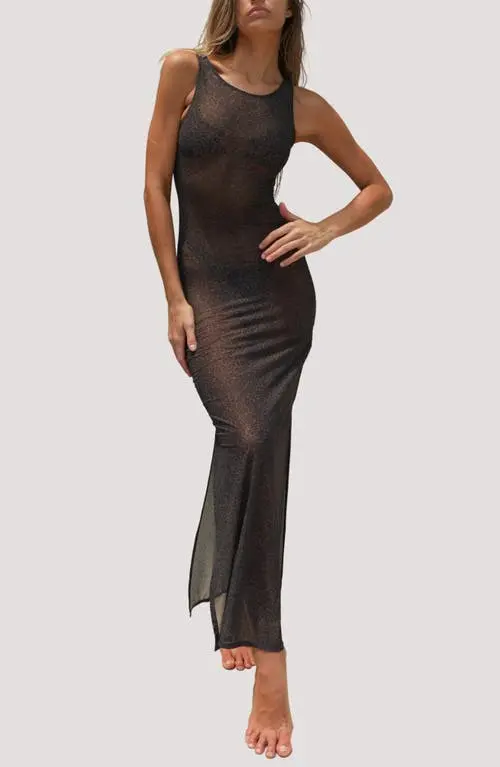 STONE FOX SWIM Konda Sheer Mesh Maxi Dress - Selva