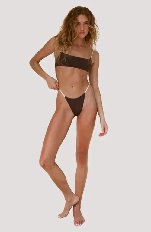STONE FOX SWIM Tyla Bikini Bottoms - Earth/coconut