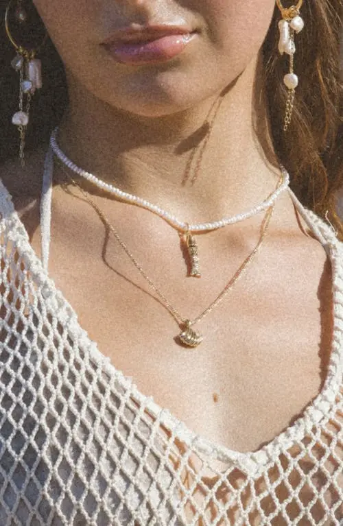 CHILD OF WILD Stonesteps" Shell Pendant Necklace With Starfish And Zirconia