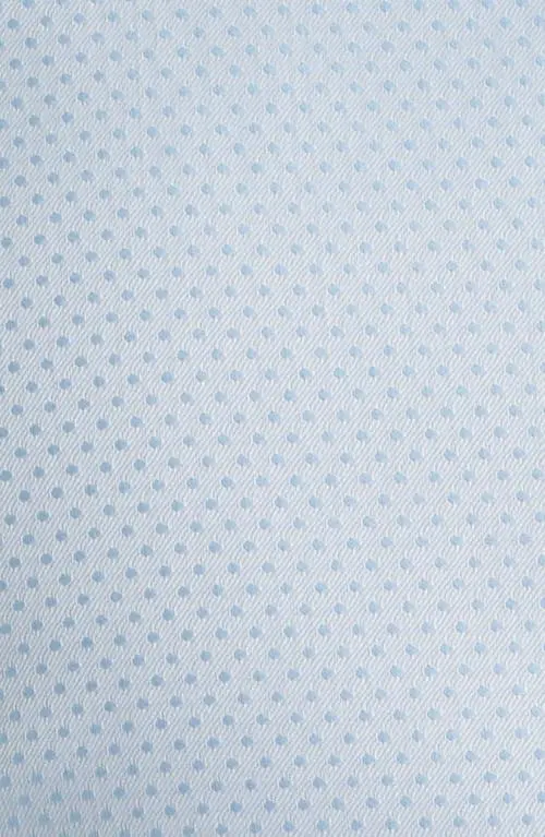 1863 BY ETERNA Slim Fit Dot Pattern Non-iron Cotton Dobby Dress Shirt - Light Blue