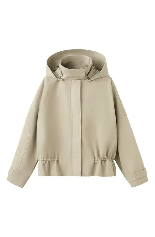 Mango High Neck Parka With Removable Hood