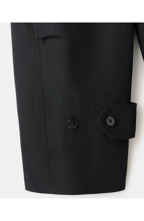 Mango Cotton & Linen Blend Zip Jacket - Black