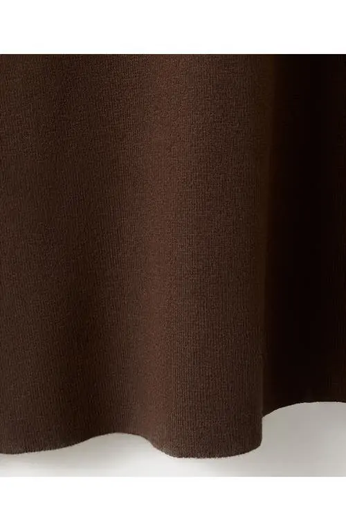 Mango Sleeveless Knit Midi Dress - Chocolate