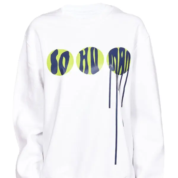 SOHUMAN Organic Cotton Graphic Sweatshirt - White